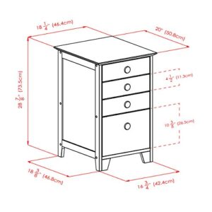 Winsome Studio File Cabinet, Honey