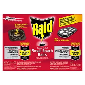 raid double control small roach baits plus egg stopper 12 count (pack of 1)