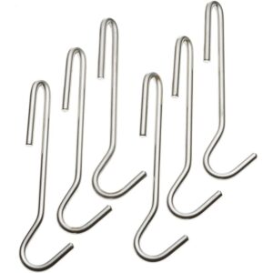 cuisinart chef's classic cookware universal pot rack hooks, brushed stainless, set of 6