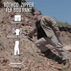 Rothco Relaxed Fit Zipper Fly BDU Pants, Woodland Camo, L