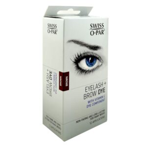 swiss o par eyelash and brow dye tint color kit brown