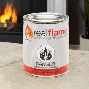 Real Flame Gel Fuel Cans - 24-Pack - Gelled Isopropyl Alcohol for Indoor or Outdoor Fireplaces