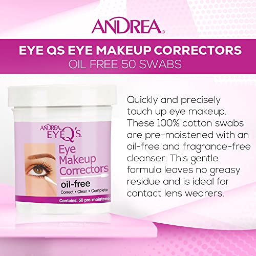 Andrea Eyeq's Oil-free Eye Make-up Correctors Pre-moistened Swabs, 50 Count