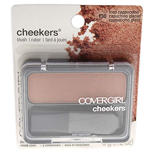 COVERGIRL Cheekers Blendable Powder Blush Iced Cappuccino, .12 oz (packaging may vary), 1 Count