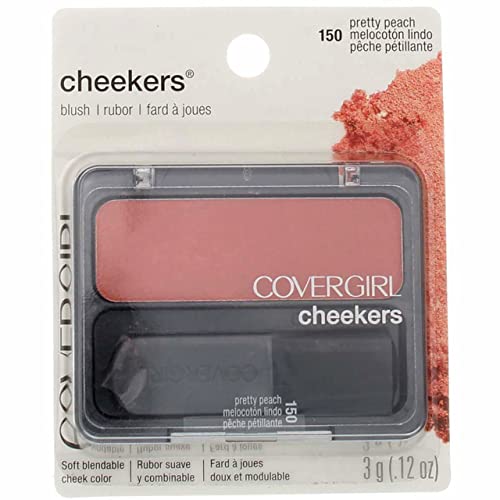 CoverGirl Cheekers Blush, 150 Pretty Peach, 0.12 Ounce