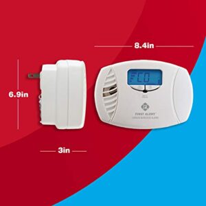 First Alert CO615 Dual-Power Plug-In Carbon Monoxide Detector with Battery Backup and Digital Display, White