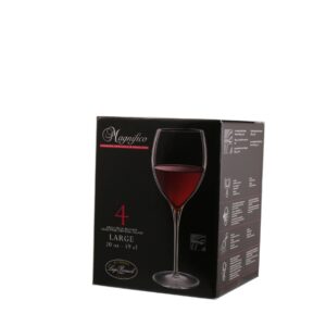 Luigi Bormioli Magnifico 20-Ounce All Purpose Wine Stemware, Set of 4,