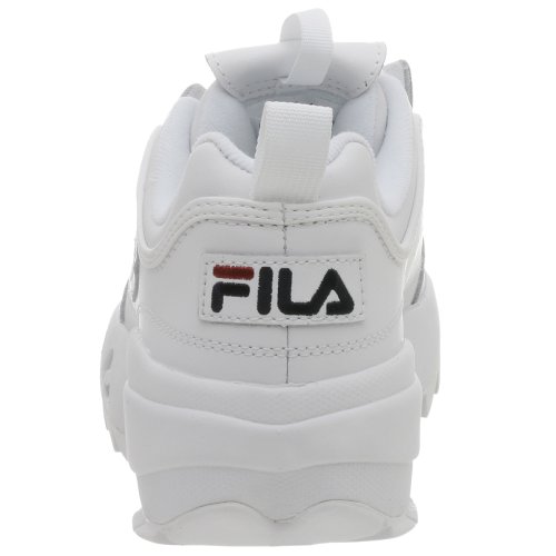 Fila Men's Strada Disruptor fashion sneakers, White/Peacoat/Vinred, 12 US