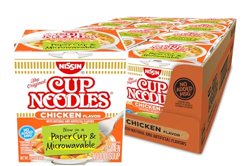 Nissin, Cup Noodles Soup, Chicken Flavor, 2.25 oz (case of 12)