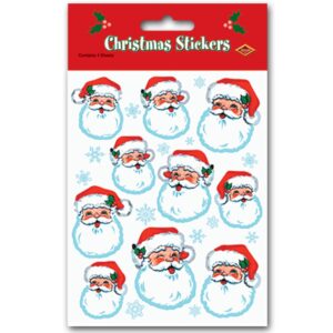 beistle santa face stickers