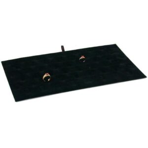 findingking 51 clip ring pad black velvet jewelry showcase display