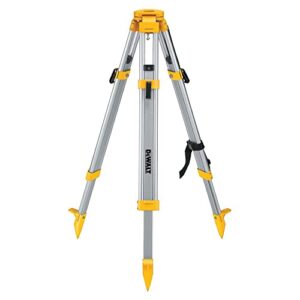 dewalt tripod stand, heavy duty, construction tripod, built-in strap for easy transport on jobsites (dw0737)