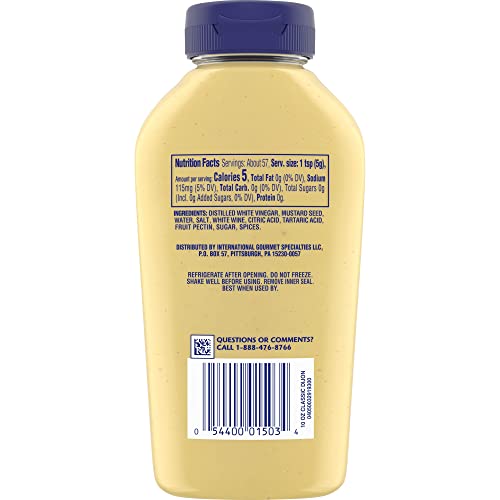 Grey Poupon Dijon Mustard (10 oz Squeeze Bottle)