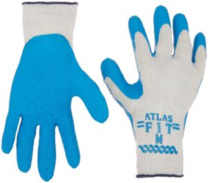 atlas fit 300 size medium rubber coated glove 12 pairs