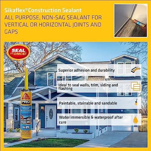 Sika - Sikaflex - Limestone - Construction sealant - All-purpose polyurethane sealant - For all types of joints 1/2" or smaller - 10.1 fl oz