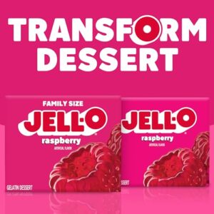 Jell-O Raspberry Gelatin Dessert Mix (6 oz Box)