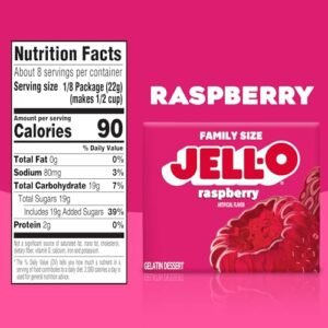 Jell-O Raspberry Gelatin Dessert Mix (6 oz Box)