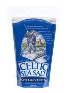 celtic sea salt, light grey pouch, 8 oz