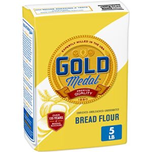 gold medal premium quality unbleached bread flour, 5 lb