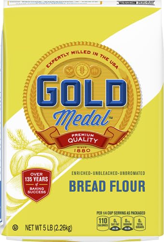 Gold Medal Premium Quality Unbleached Bread Flour, 5 lb