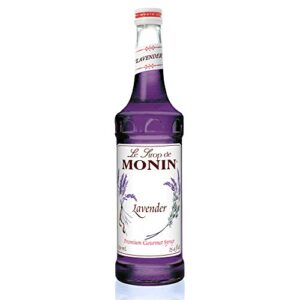 monin - lavender syrup, aromatic and floral, natural flavors, great for cocktails, lemonades, and sodas, non-gmo, gluten-free (750 ml)