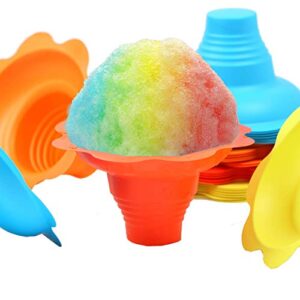 paragon - manufactured fun 4-ounce sno-cone flower drip tray cups, multicolor, 100-cup case