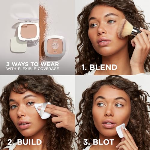 L'Oreal Paris True Match Super Blendable Oil Free Foundation Powder, N3 Light Medium, 0.33 oz, Packaging May Vary