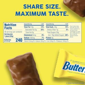 Butterfinger, Bulk 18 Pack, Chocolatey, Peanut-Buttery, Individually Wrapped Candy Bars, Share Pack, 3.7 oz Each