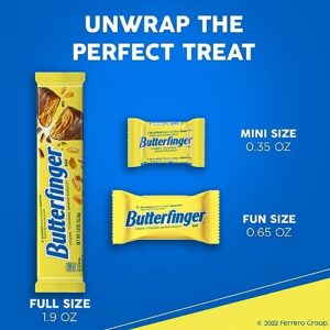 Butterfinger, Bulk 18 Pack, Chocolatey, Peanut-Buttery, Individually Wrapped Candy Bars, Share Pack, 3.7 oz Each