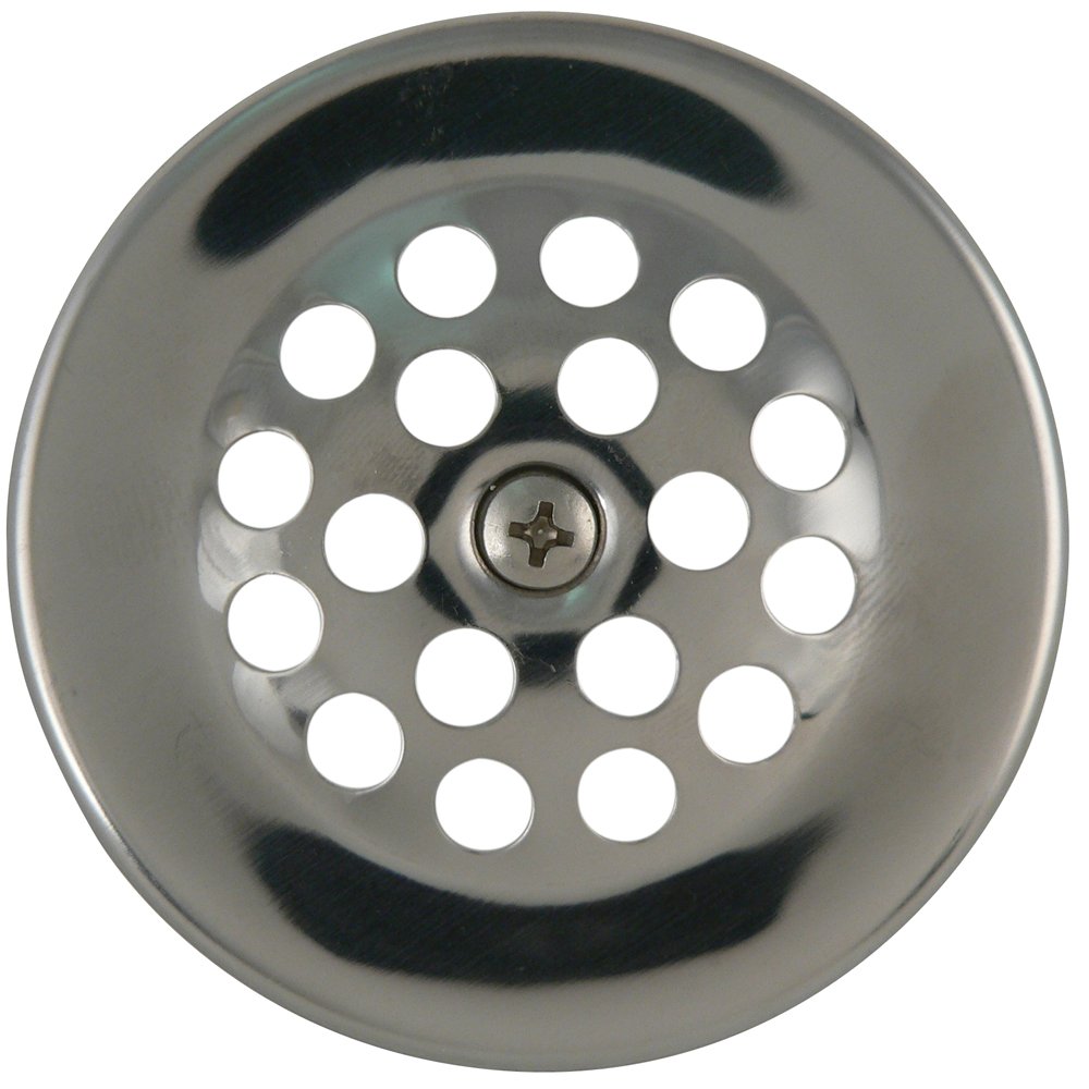 Plumb Pak PP826-64 Bathtub Dome Grid Strainer with Screw, 3", Polished Chrome