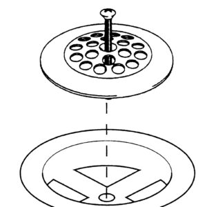 Plumb Pak PP826-64 Bathtub Dome Grid Strainer with Screw, 3", Polished Chrome