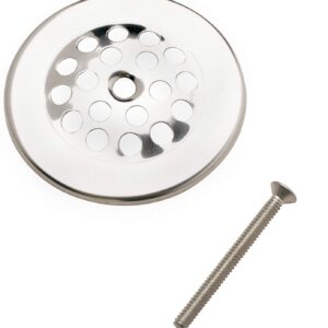 Plumb Pak PP826-64 Bathtub Dome Grid Strainer with Screw, 3", Polished Chrome