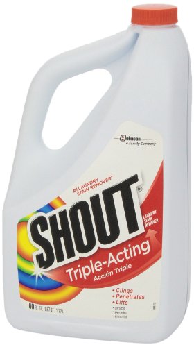 Shout Active Enzyme Laundry Stain Remover Spray, Triple-Acting Formula Clings, Penetrates, and Lifts 100+ Types of Everyday Stains - Prewash Refill 60oz