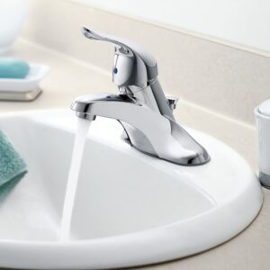 Moen Chateau Chrome One-Handle Lavatory Faucet With Drain Assembly, L6421