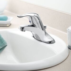 Moen Chateau Chrome One-Handle Lavatory Faucet With Drain Assembly, L6421