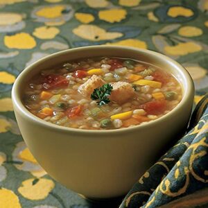 Amy’s Soup, Vegan Vegetable Barley Soup, Low Fat, Made With Organic Tomatoes, Carrots and Celery, Canned Soup, 14.1 Oz