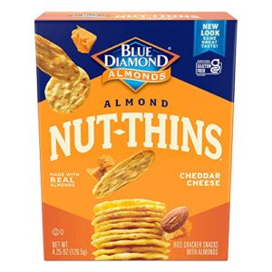 blue diamond almond nut thins, cheddar cheese, 4.25 oz