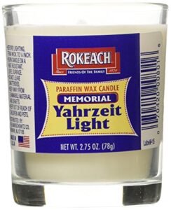 rokeach memorial yahrzeit tumbler, 1-count (pack of 24)