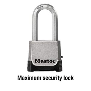 Master Lock Outdoor Combination Lock, Heavy Duty Weatherproof Padlock, Resettable Combination Lock for Outdoor Use, Silver, M176XDLH