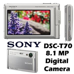 Sony Cybershot DSC-T70 8.1MP Digital Camera with 3x Opitcal Zoom with Super Steady Shot Image Stabilization with DPP-FPHD1 Photo Printer