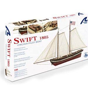 Artesanía Latina – Wooden Ship Model Kit – US Pilot Boat, Swift– Model 22110-N, 1:50 Scale – Models to Assemble – Initiation Level