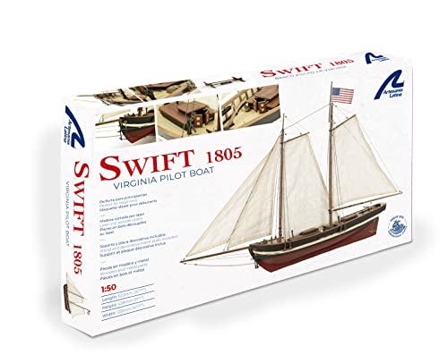 Artesanía Latina – Wooden Ship Model Kit – US Pilot Boat, Swift– Model 22110-N, 1:50 Scale – Models to Assemble – Initiation Level