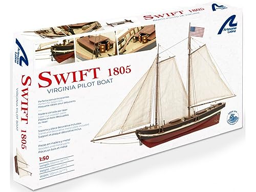 Artesanía Latina – Wooden Ship Model Kit – US Pilot Boat, Swift– Model 22110-N, 1:50 Scale – Models to Assemble – Initiation Level