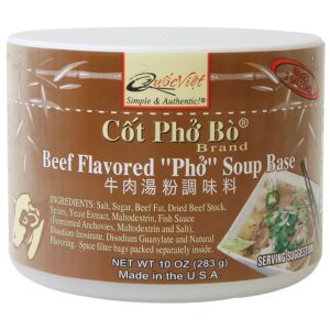 quoc viet foods beef flavored "pho" soup base 10oz cot pho bo brand