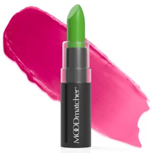 moodmatcher original color changing lipstick – 12 hours long-lasting, moisturizing, smudge-proof, glamorous personalized color, premium quality – made in usa (green)