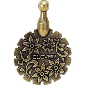 clover thread cutter pendant antique gold, 1