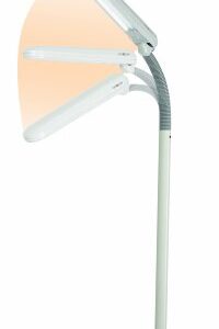 OttLite Standing Floor Lamp with Adjustable Neck, Craft Plus - 24w Compact Fluorescent Lamp for Bright Natural Daylight - Modern Home Decor, for Living Room, Sewing, Reading, Bedroom & Office