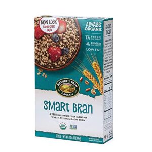 nature's path organic smart bran cereal, 10.6 ounce, non-gmo, 17g fiber, 4g protein