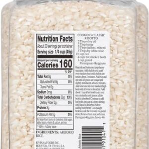 RiceSelect Arborio Rice for Italian Risotto, Premium Gluten-Free Rice, Non-GMO, 32-Ounce Jar, (Pack of 1)