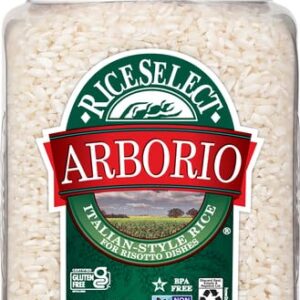 RiceSelect Arborio Rice for Italian Risotto, Premium Gluten-Free Rice, Non-GMO, 32-Ounce Jar, (Pack of 1)